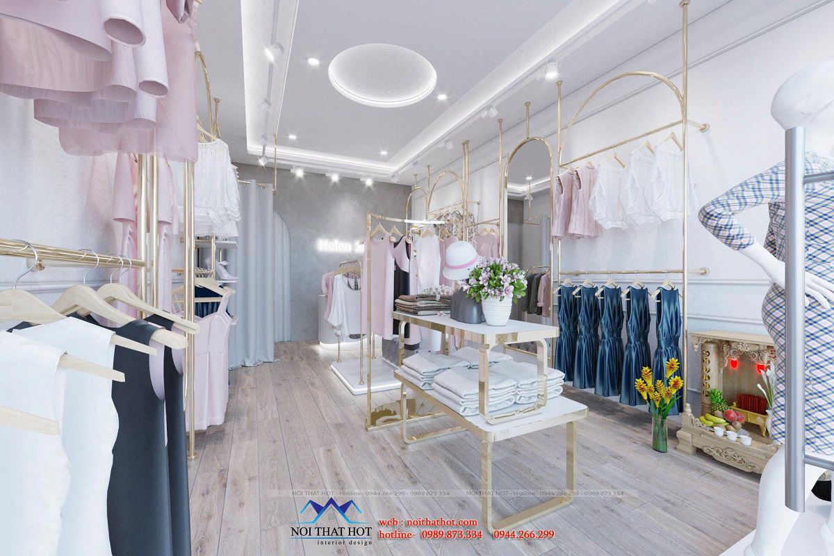 Thiết kế shop quần áo hàng thùng Helen 2hand – Thiết kế cửa hàng, thiết ...
