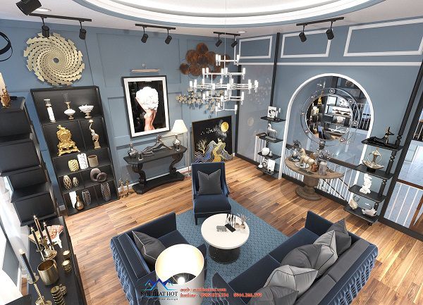 Thiết kế cửa hàng đồ decor cao cấp online 40m2