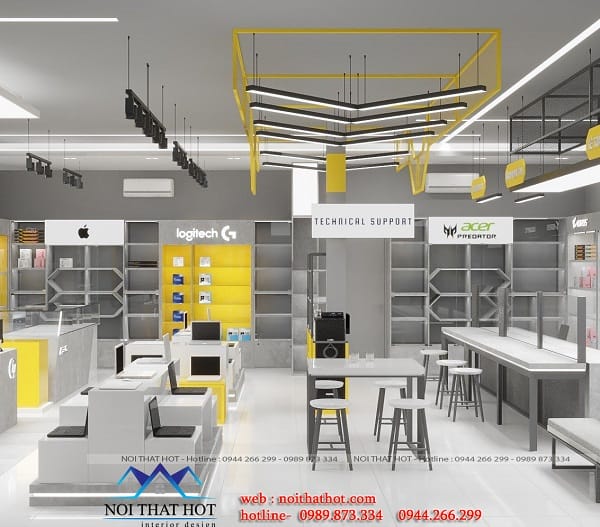Thiết kế shop máy tính Osaka Computer 90m2